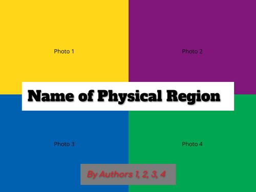 Book Creator | Template - Physical Regions of Canada