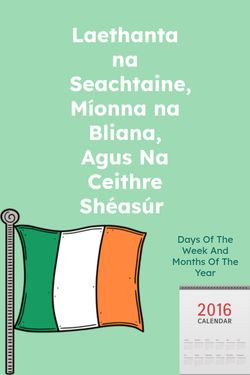 Book Creator | Laethanta na Seachtaie, Míonna na Bliona, Agus Na ...