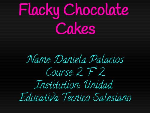 Book Creator | Flacky Chocolate Cakes
