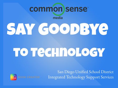 Book Creator | Saying Goodbye to Technology