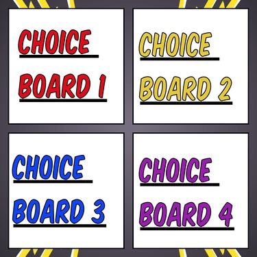 Book Creator | Wonder Choice Boards