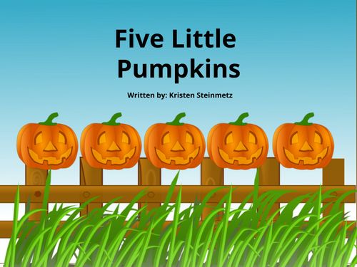 Book Creator | Five Little Pumpkins