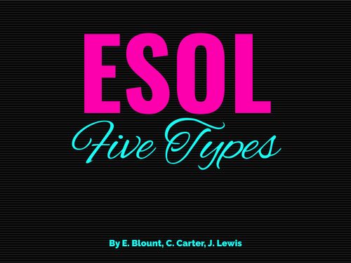 Book Creator | 5 Types of ESOL Learners