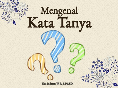 Book Creator | Mengenal Kata Tanya
