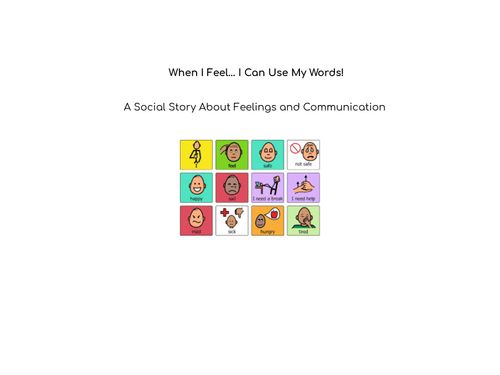 Book Creator | When I Feel… I Can Use My Words!