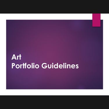 Book Creator | Art Portfolio Guidelines