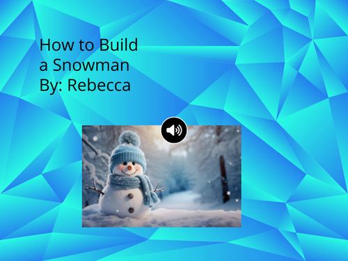 Book Creator | How to Build a Snowman