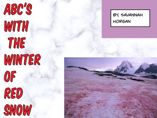 Book Creator | ABC'S Winter of Red Snow