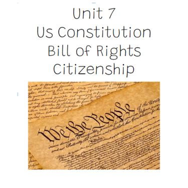 Book Creator | Unit 7 US Constitution, Bill of Rights, and Citizenship