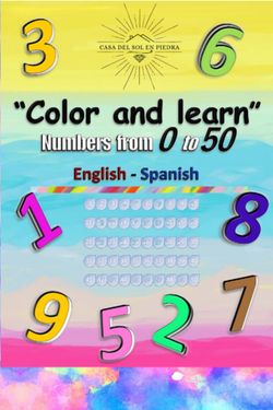 Book Creator | “Color and learn” Numbers from 0 to 50 English – Spanish
