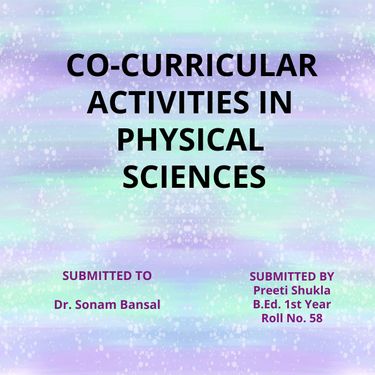 Book Creator | Co-curricular activities in Science