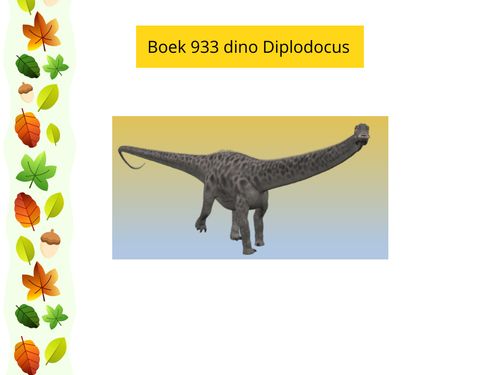 Book Creator | Boek 933 DINO diplodocus