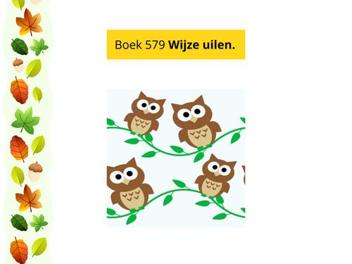 Book Creator | Boek 579 WIJZE UILEN