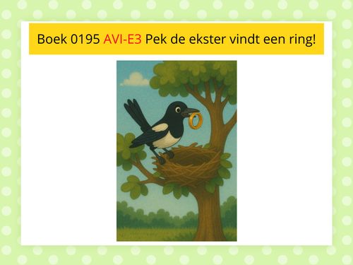 Book Creator | Boek 0195 AVI-E3 Pek de ekster vindt een ring!
