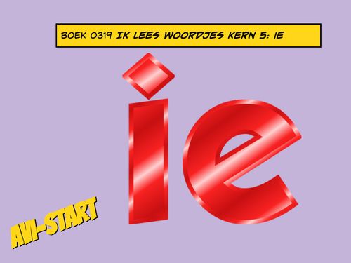 Book Creator | Boek 0319 Ik lees woordjes K5: ie