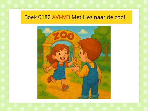 Book Creator | Boek 0182 AVI-M3 Met lies naar de zoo.