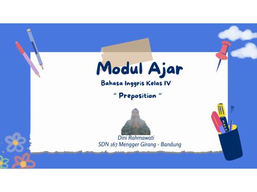 Book Creator | Modul Ajar Bahasa Inggris " Preposition"