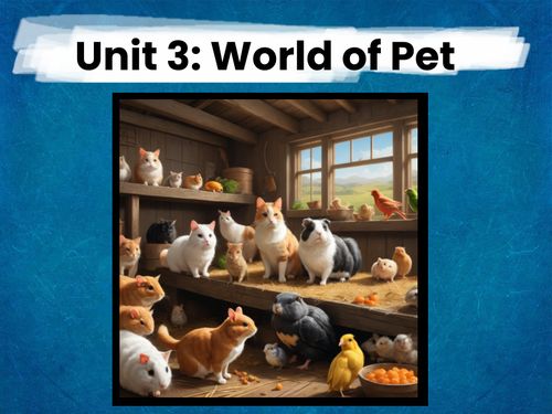 Book Creator | Unit 3 : World of Pet