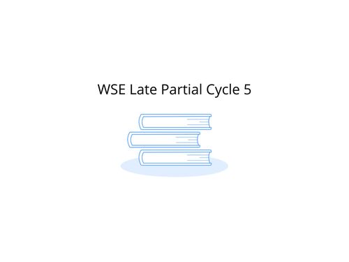 Book Creator | WSE Late Partial Cycle 5