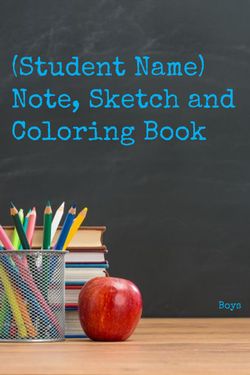 Book Creator | Boys (Student Name) Note, Sketch and Coloring Book