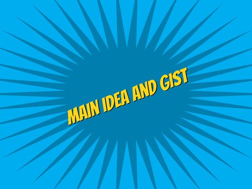 Book Creator | Main idea and Gist
