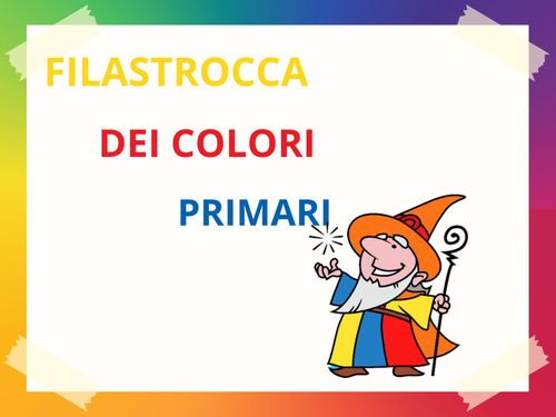 Book Creator | FILASTROCCA DEI COLORI PRIMARI