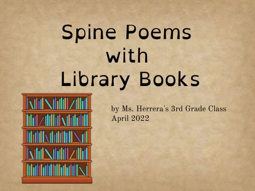 Book Creator | Library Book Spine Poems