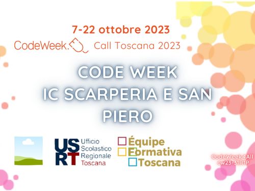 Book Creator | Code week 2023 Istituto IC Scarperia e San Piero