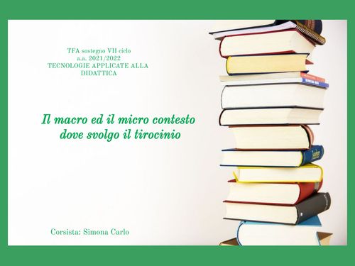 Book Creator | Il macro ed il micro contesto in cui svolgo il tirocinio