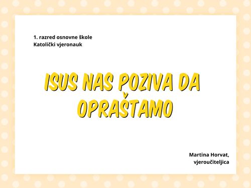 Book Creator | Isus nas poziva da opraštamo
