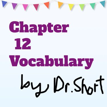 Book Creator | Chapter 12 Vocabulary
