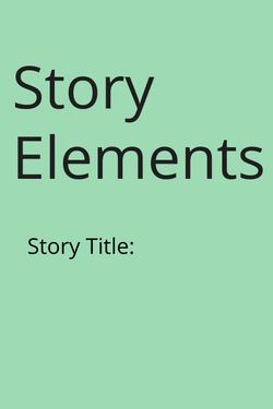 Book Creator | Story Elements Template