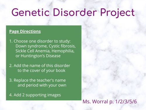Book Creator | (Copy this book!) Genetic Disorder Project