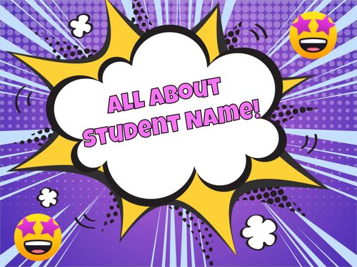 Book Creator | TEMPLATE - All About Me