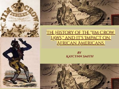 Book Creator | The History of the "Jim Crow Laws," and it's Impact on ...