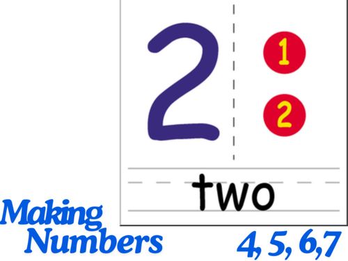 Book Creator | Making Numbers 4, 5, 6, 7
