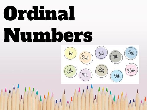 Book Creator | Ordinal Numbers