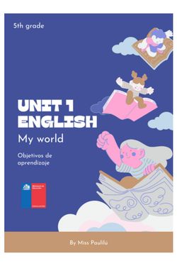 Book Creator | Unit 1: My world / Objetivos de Aprendizaje