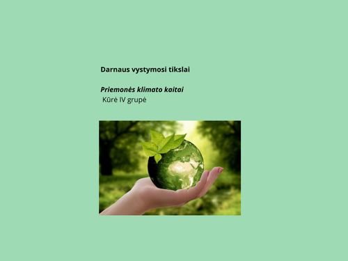 Book Creator | Darnaus vystymosi tikslai. Priemonės klimato kaitai