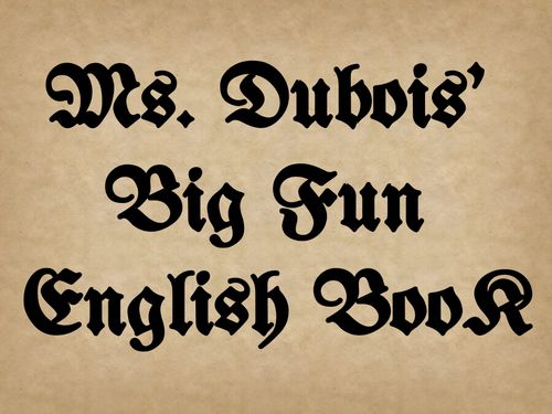 Book Creator | Ms. Dubois' Big Fun English Book