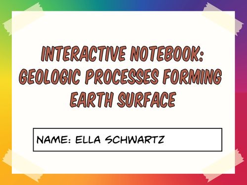 Book Creator | Ella Schwartz Interactive Workbook- Geologic Processes