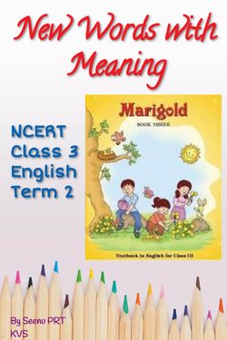 Book Creator - Class 3 English NCERT New Words Term 2