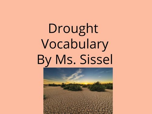 Book Creator | Drought Vocabulary Example