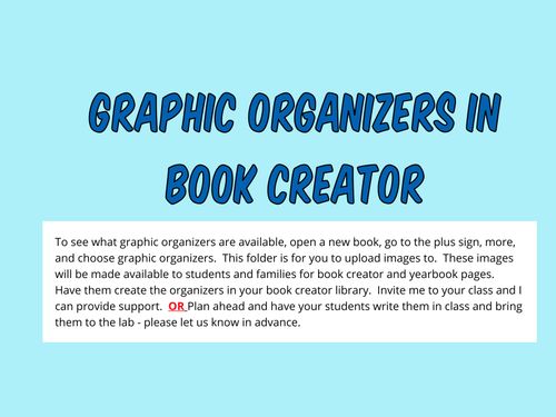 Book Creator | Book Creator Graphic Organizers