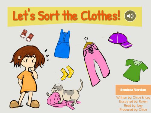 Book Creator | [S] Book 3: Let's sort the clothes!