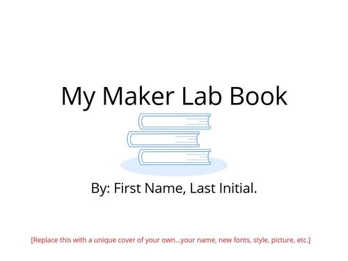 Book Creator | Maker Lab Book template