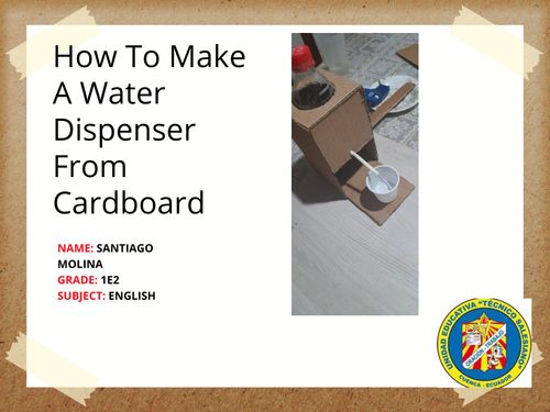 Book Creator | How To Make A Water Dispenser From Cardboard