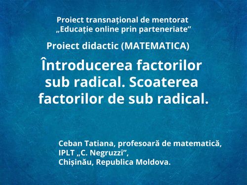 Book Creator | Proiect didactic