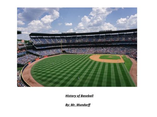 Book Creator | History of Baseball