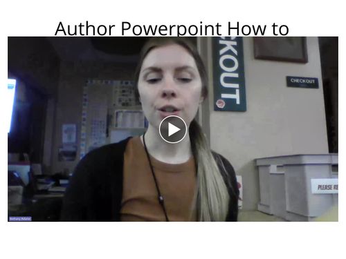 Book Creator | Author Powerpoint
